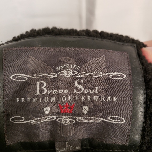 Brave Soul | Jackets & Coats | Brave Soul Black Label Faux Leather ...